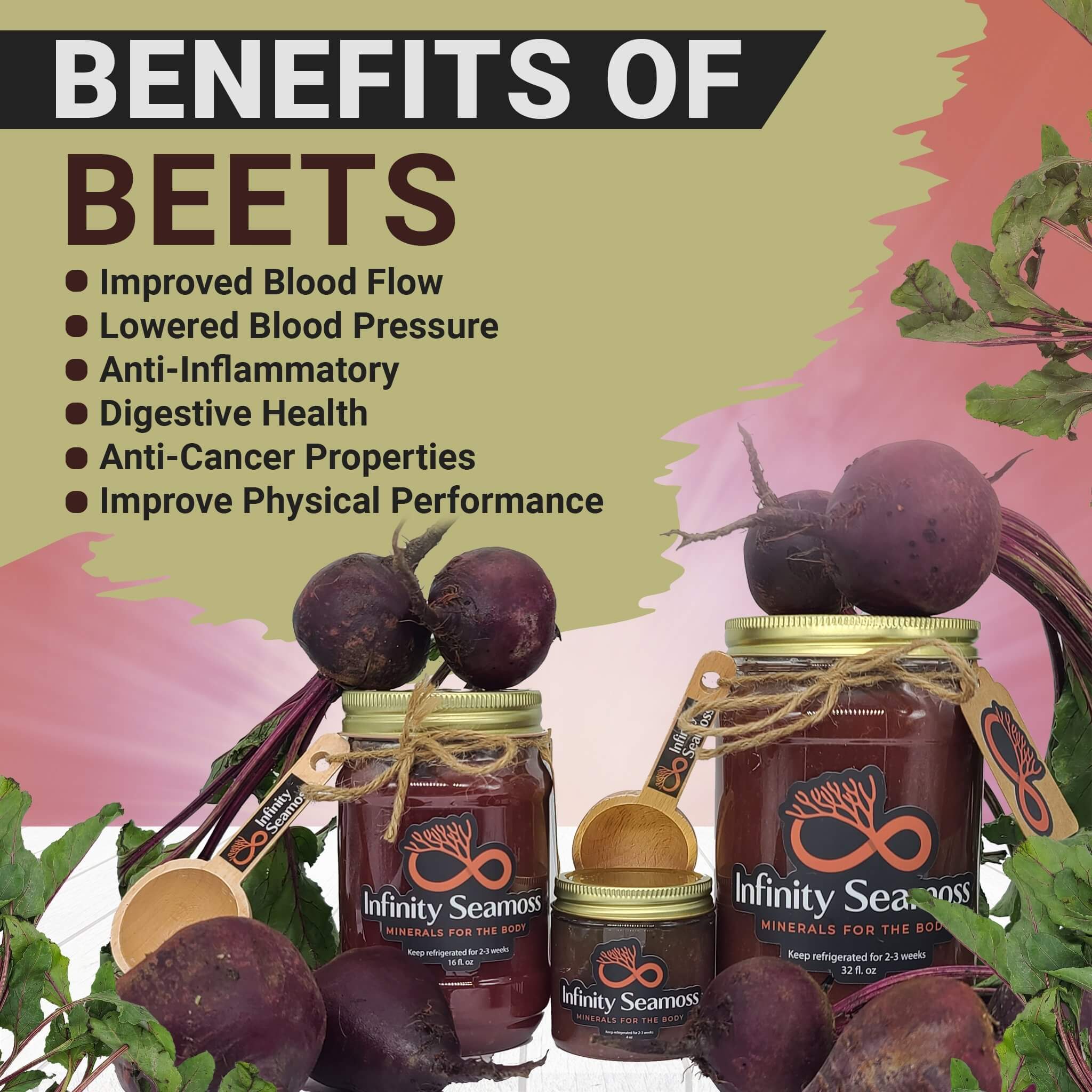 Sea Moss Gel + Beet Root | Infinity Seamoss